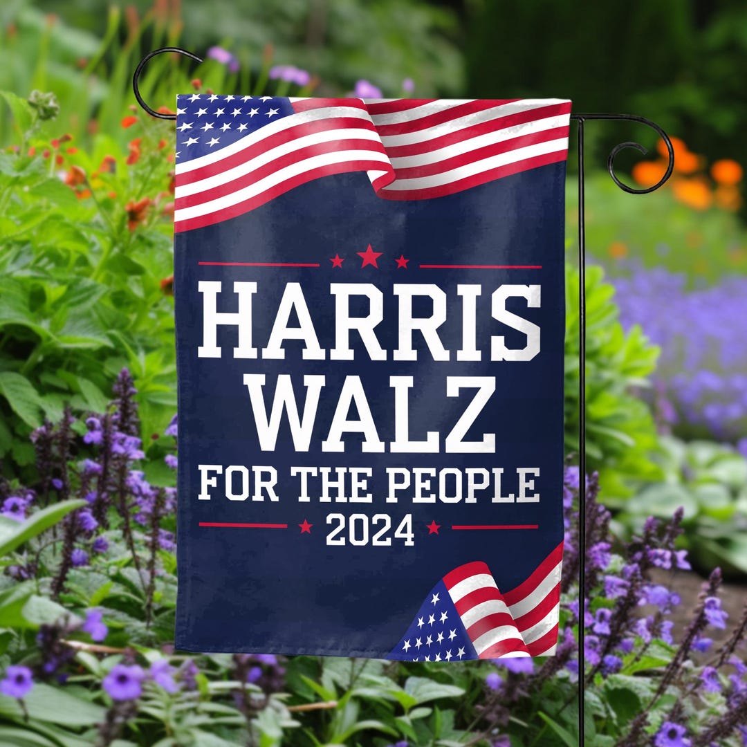 Kamala Harris Tim Walz President VP 2024 US Election Garden Flag, Vote ...