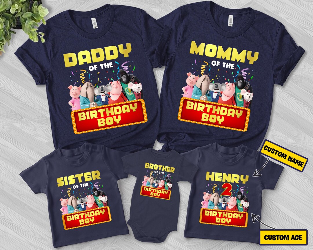 Personalized Sing Pig Birthday Shirt, Sing 2 Movie Birthday Shirt, Sing ...