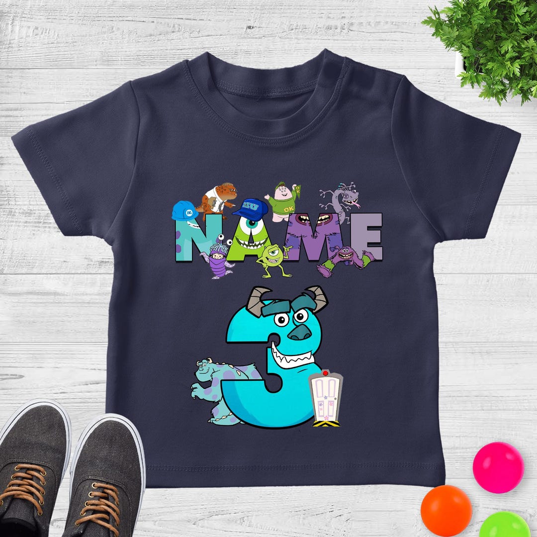 Monsters Inc Birthday Shirt, Personalized Family Party Tees, Custom ...