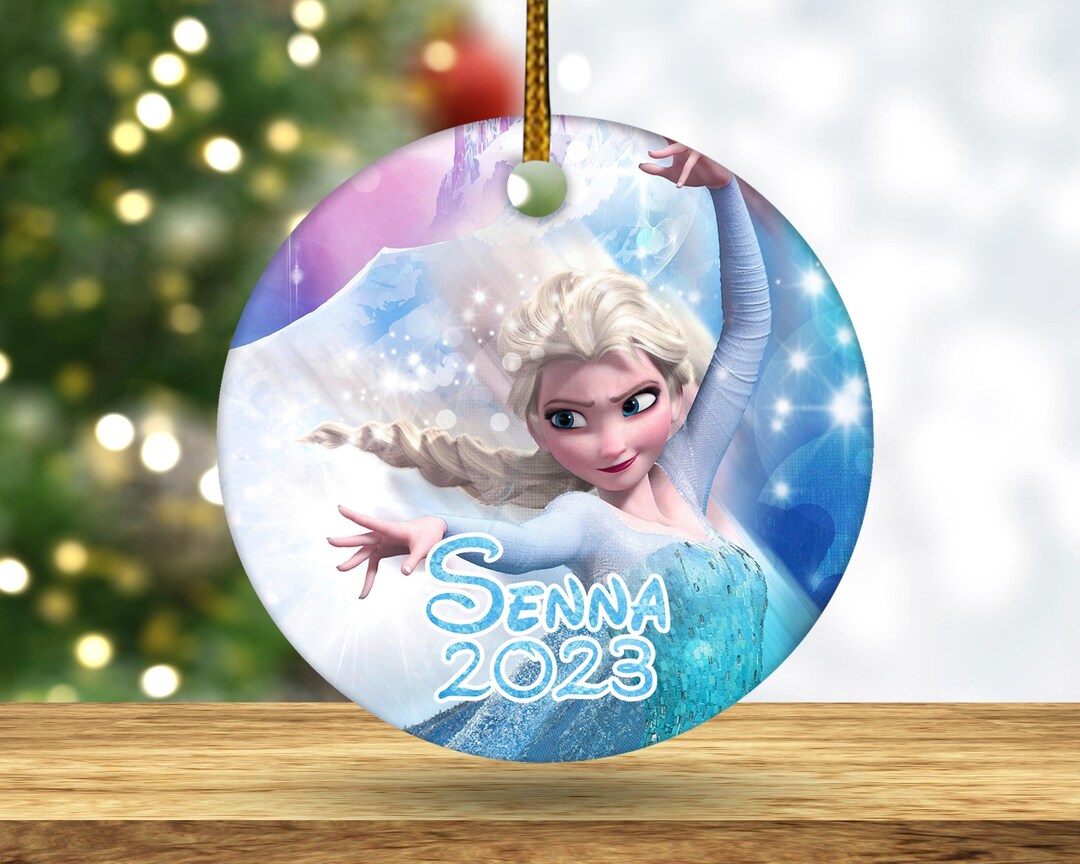 Personalized Elsa Frozen Christmas Ornament, Custom Name Princess ...