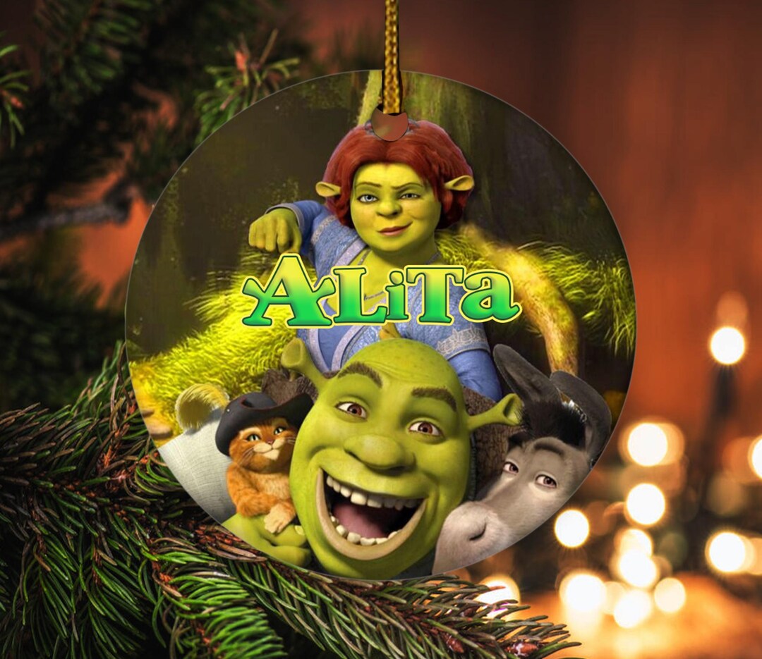 Disney Shrek Christmas Ornament, Shrek Custom Ornament, Christmas 2024 ...