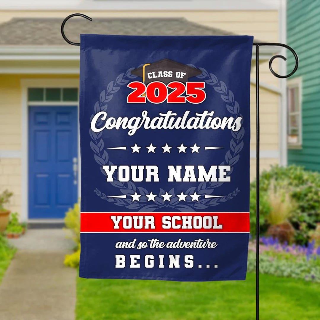 Custom Graduation Flag, Graduate Yard Sign, College Grad Flag,college ...