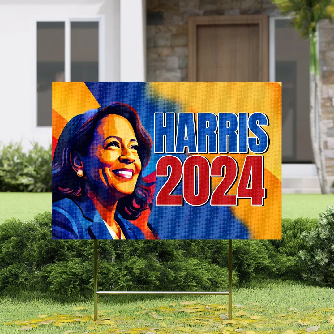 Kamala Harris for President 2024 Yard Sign, Harris Support Sign, Kamala ...