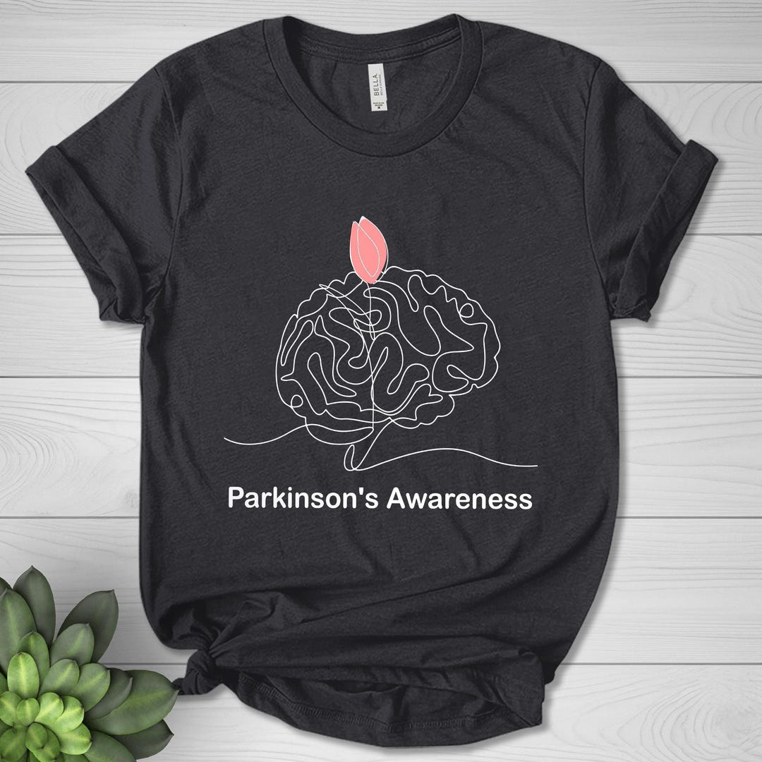 Parkinson's Awareness Shirt, Custom Parkinsons Shirt, Grey Ribbon Shirt ...