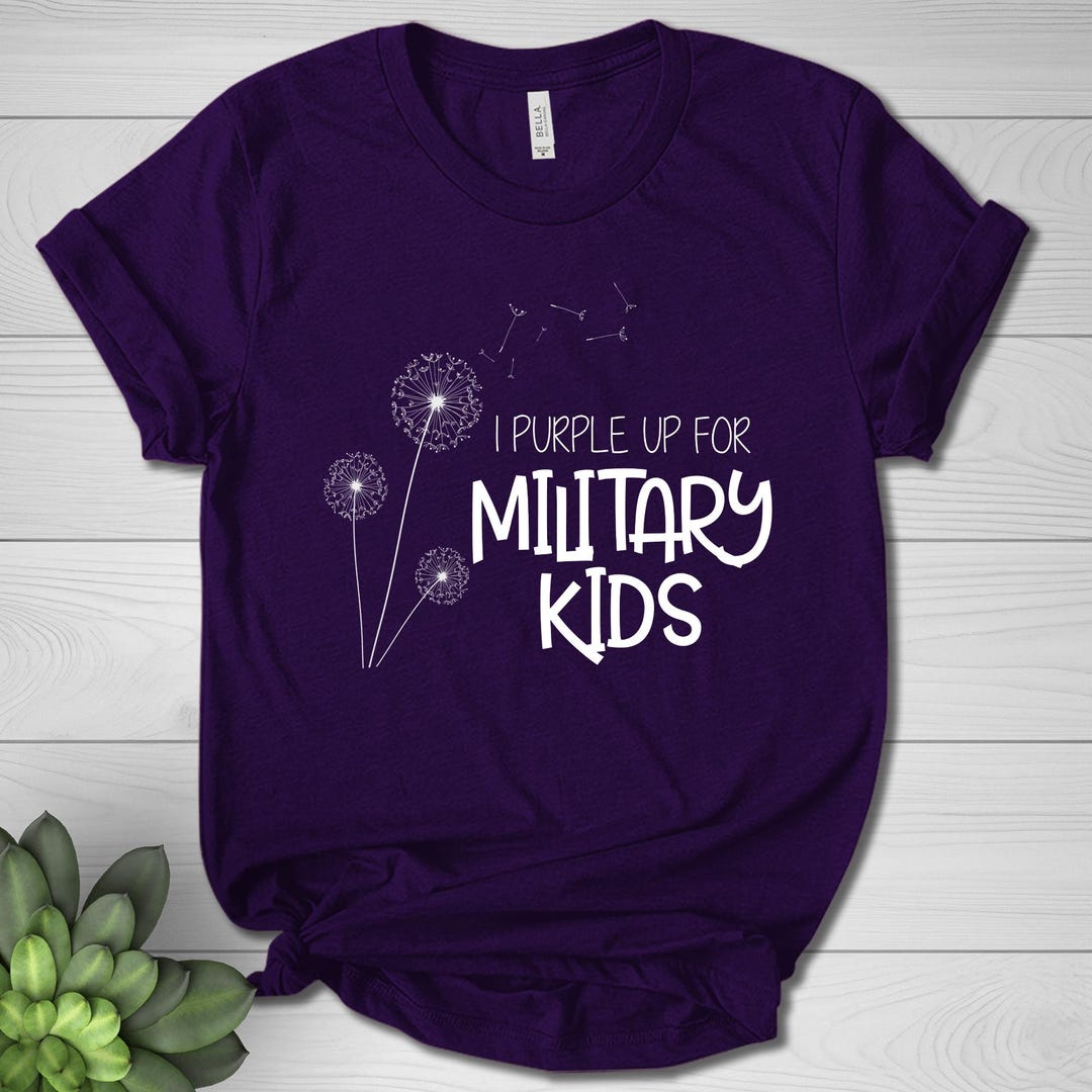 Purple up for the Military Child T-shirt,month of Military Child Shirt,army Soldier Kids Gift ...