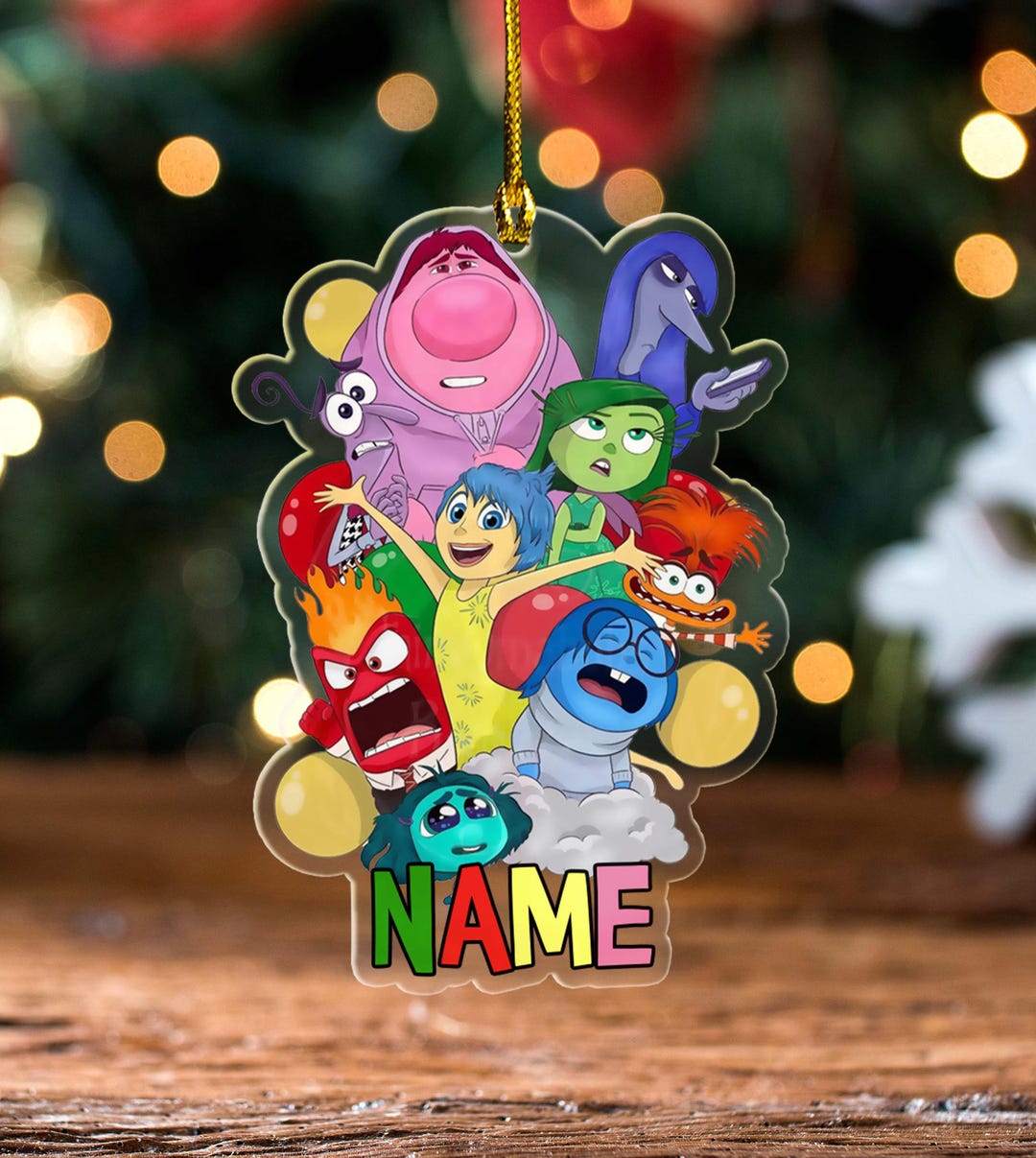 Personalized Disney Inside Out Night Light,inside Out 2 Movie Emotions ...