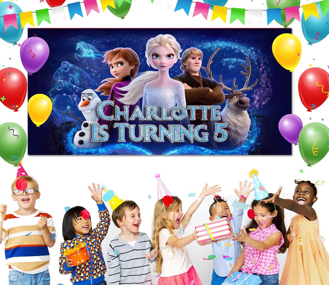 Frozen Birthday Banner, Elsa Banner, Elsa Personalized Banner, Frozen ...
