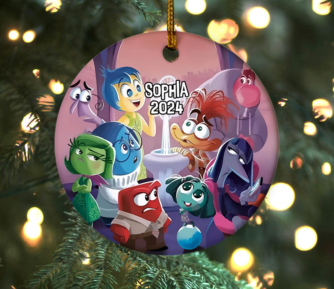 Personalized Inside Out 2 Ornament, Disney Inside Out Movie Ornament ...