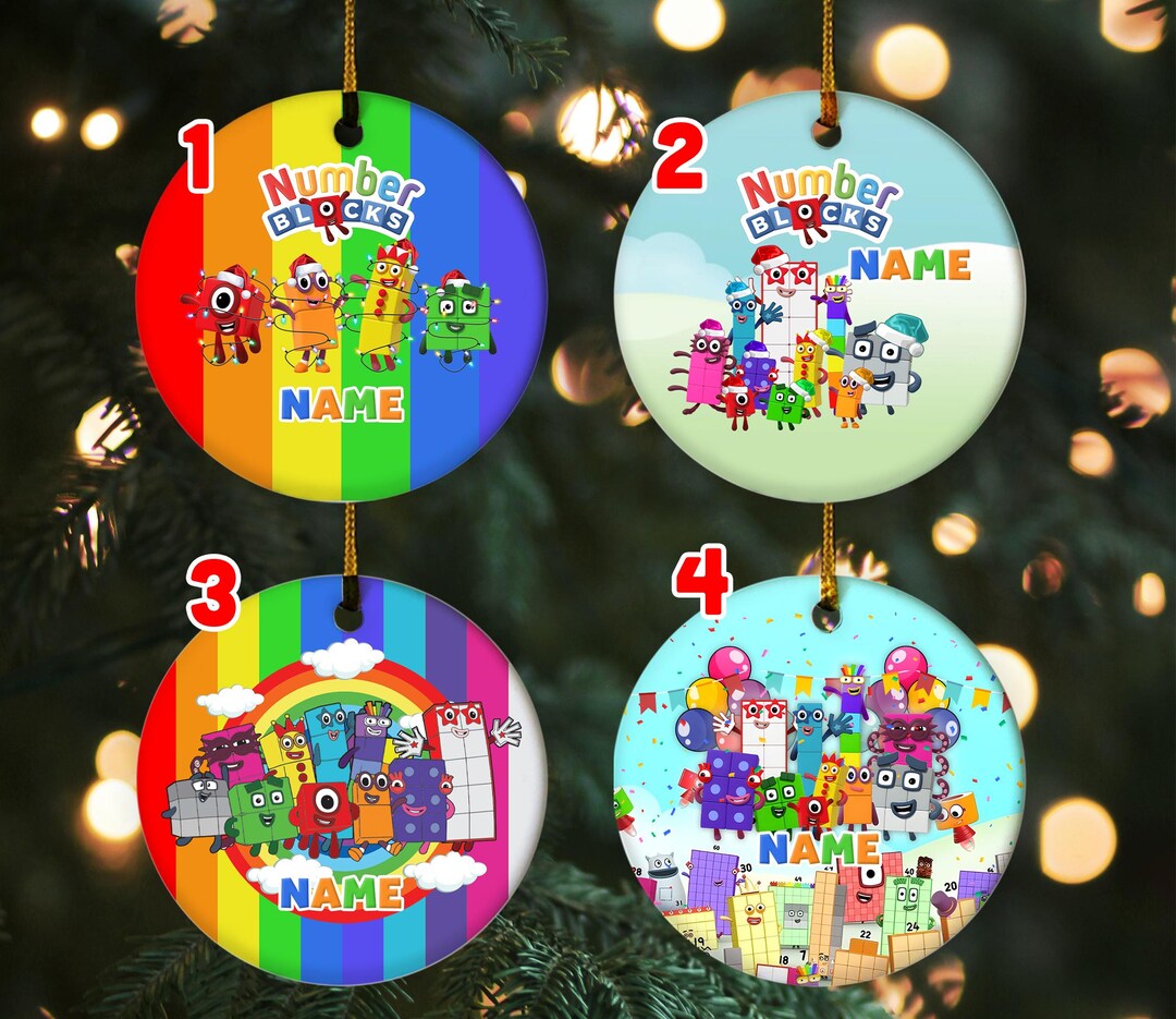 Personalized Numberblocks Christmas Ornament, Number Blocks Characters ...