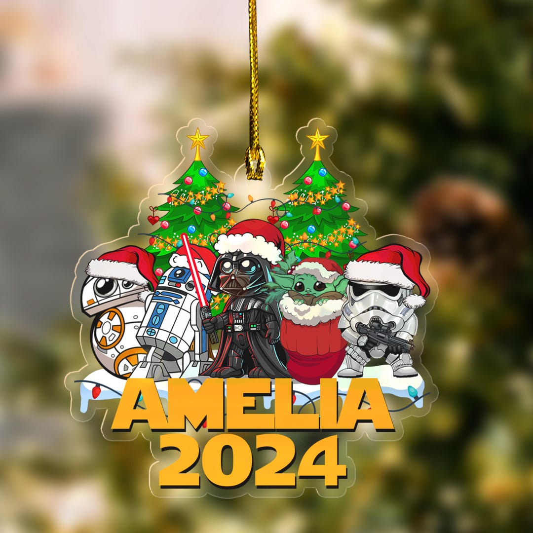 Personalized Disney Star Wars Christmas Ornament, Custom Name Galaxy's ...