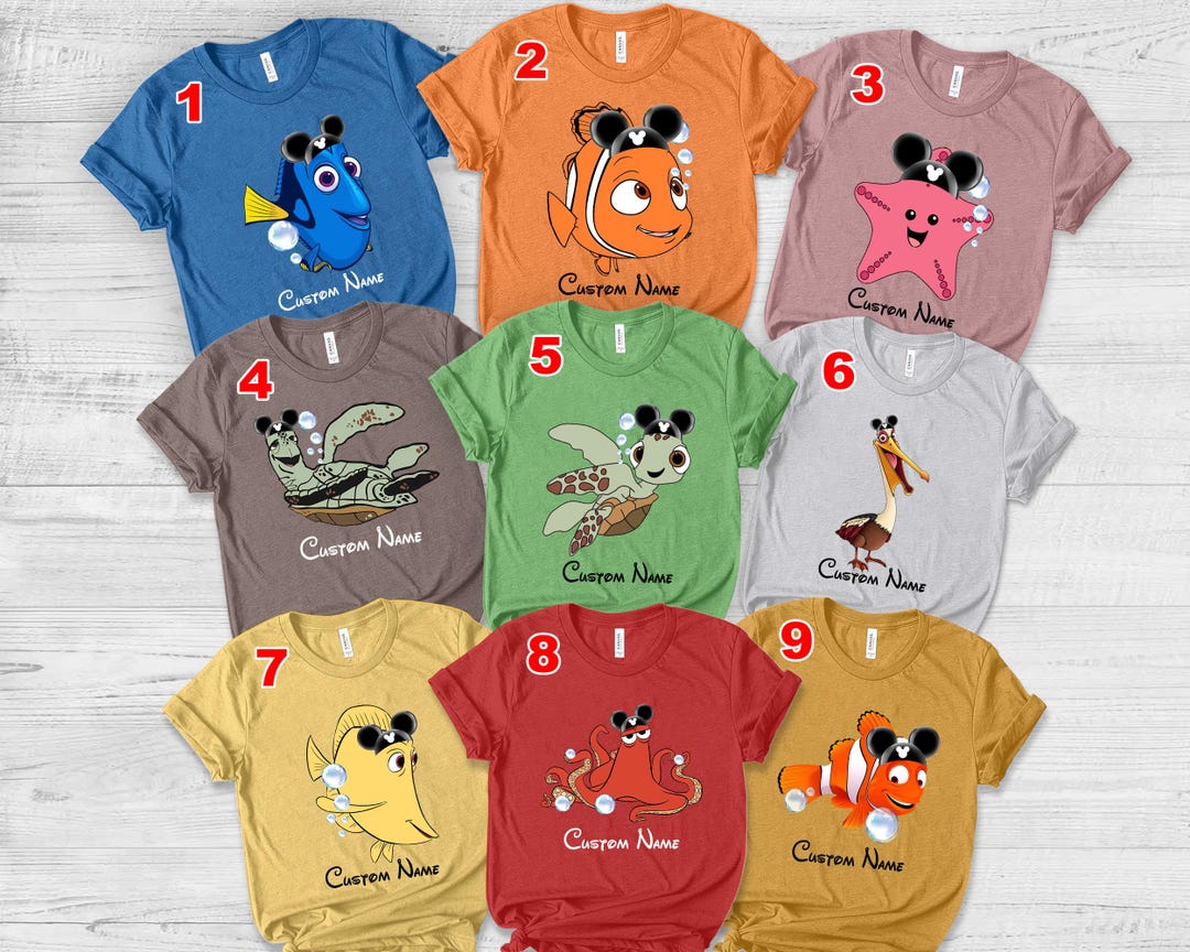 Finding Nemo & Dory Shirts, Crush and Squirt Tees, Magic Kingdom ...