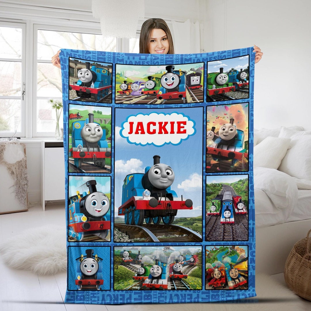 Personalized Thomas the Train Quilt Blanket, Thomas and Friends Blanket ...