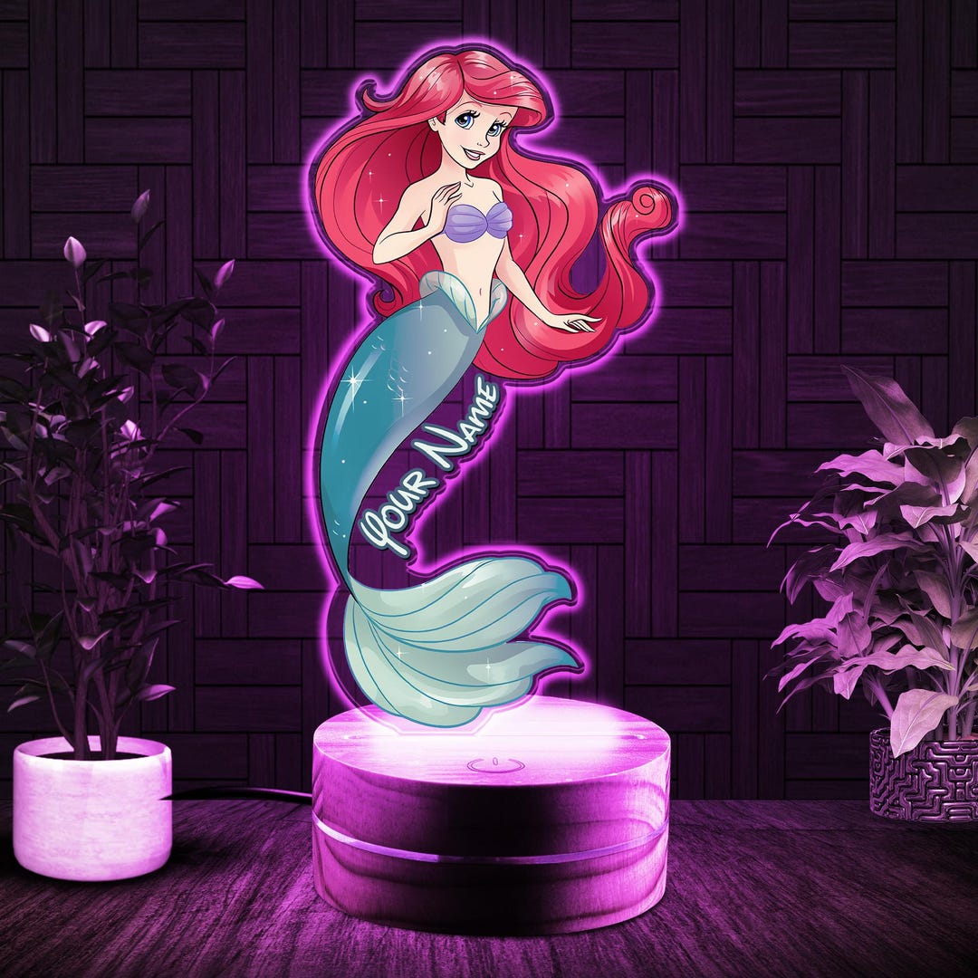 Personalized Disney Princess Castle Night Light,custom Name Baby Girl ...