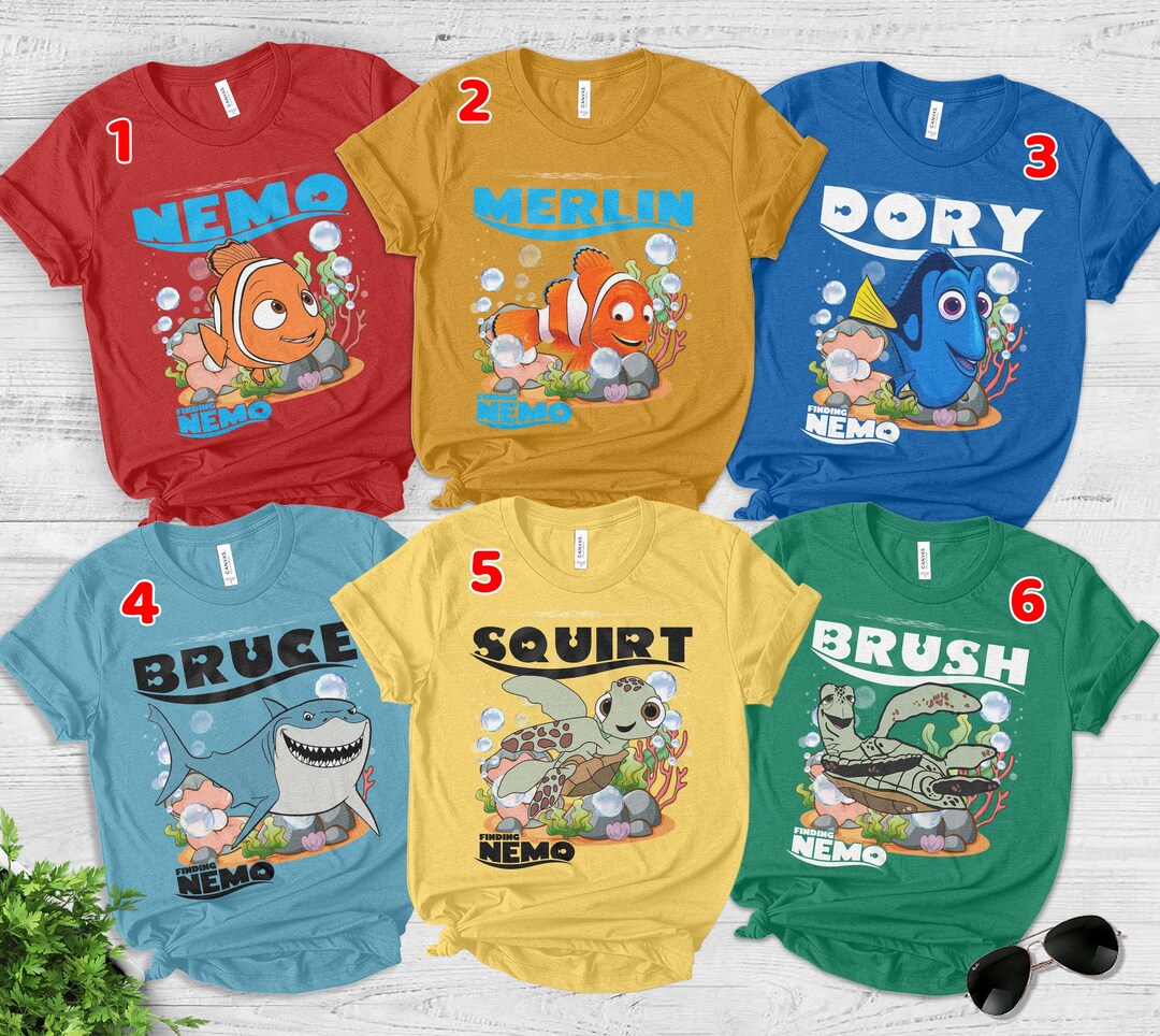 Finding Nemo Characters Shirts, Finding Dory Shirts, Crush Shirts ...
