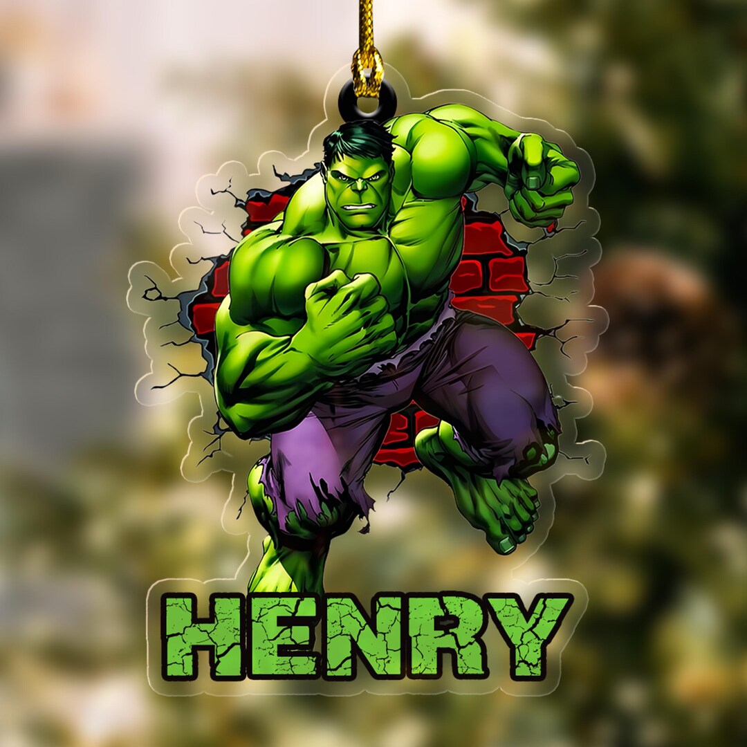 Personalized Disney Green Hulk Superhero, Giant American Hero Character ...
