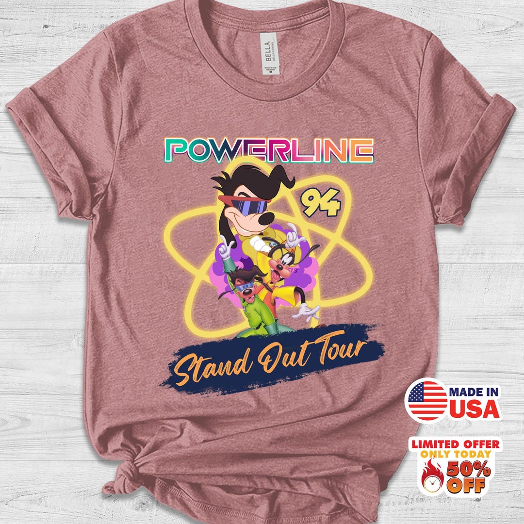 Powerline Stand Out World Tour, Powerline Shirt, Powerline Goofy Movie ...