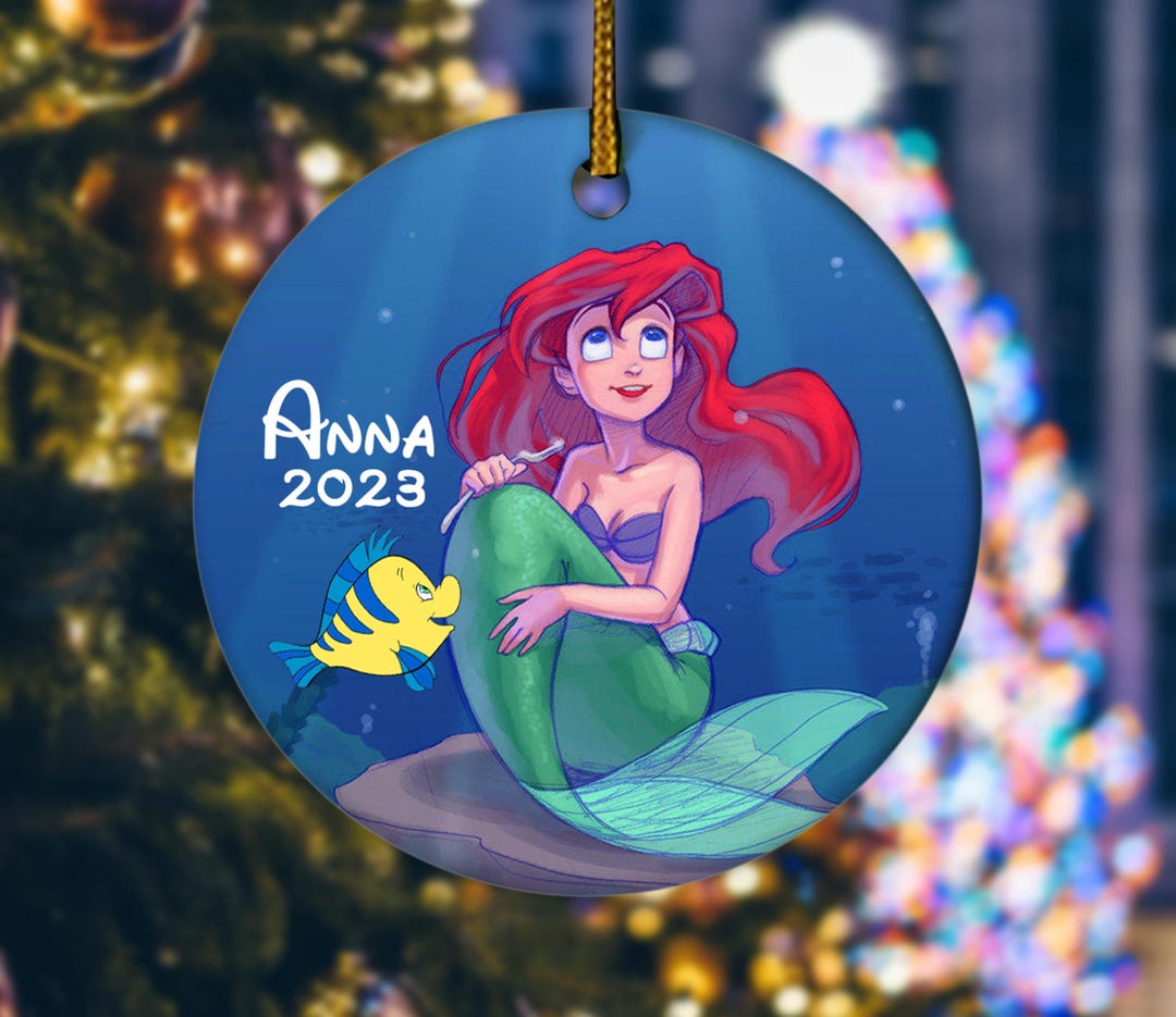 Personalized Disney the Little Mermaid Christmas Ornament, Disney ...