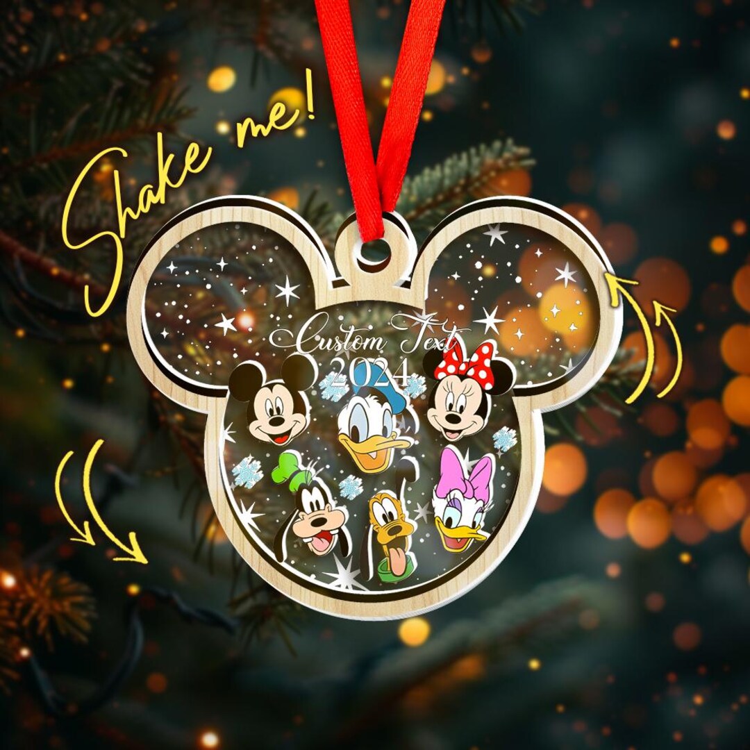 Personalized Disney Characters Family Shaker Ornament, Mickey Shaker ...