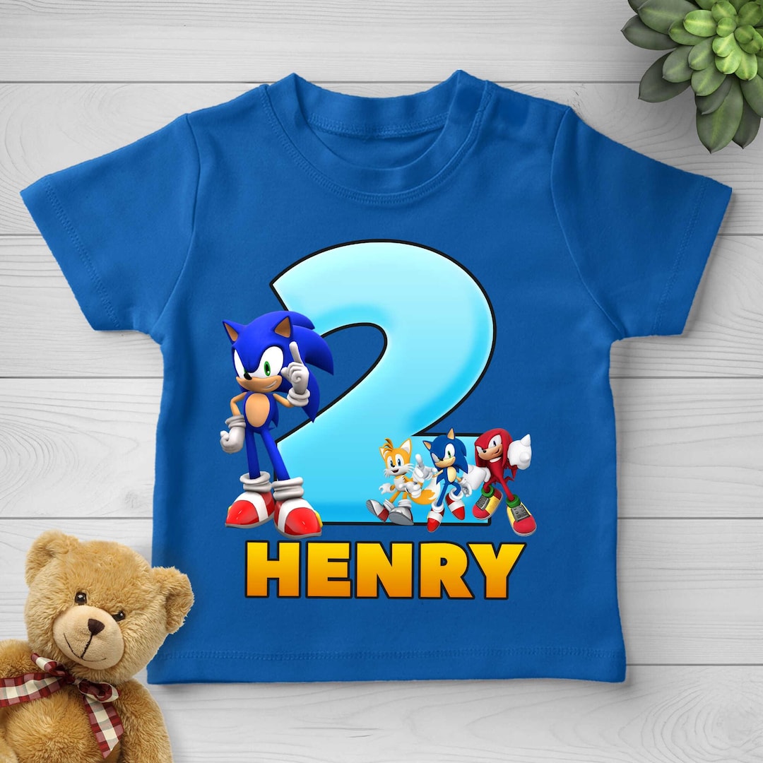Personalized Sonic Birthday Shirt, Custom Sonic Shirt, Sonic Hedgehog ...