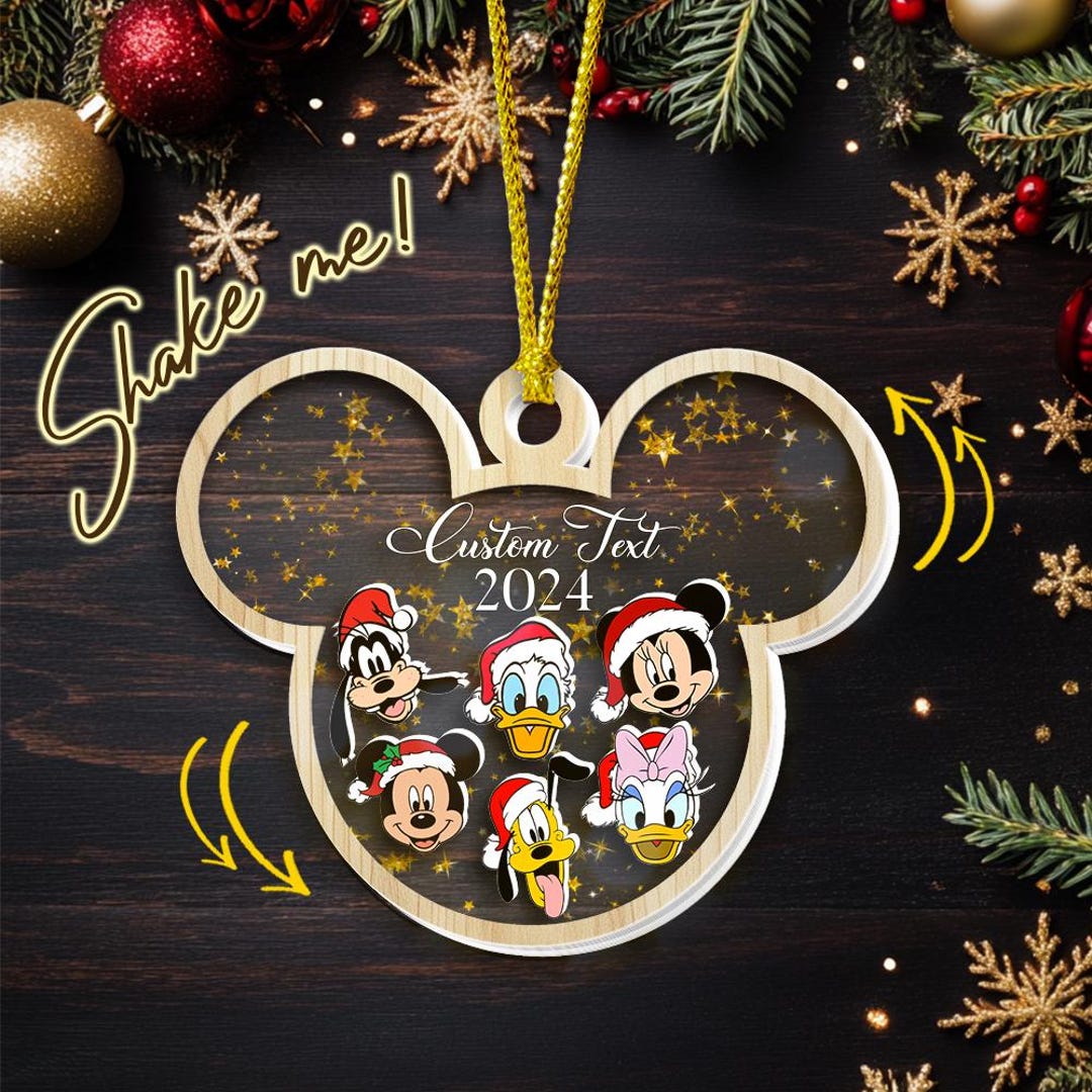 Personalized Disney Characters Shaker Ornament, Mickey and Friends ...