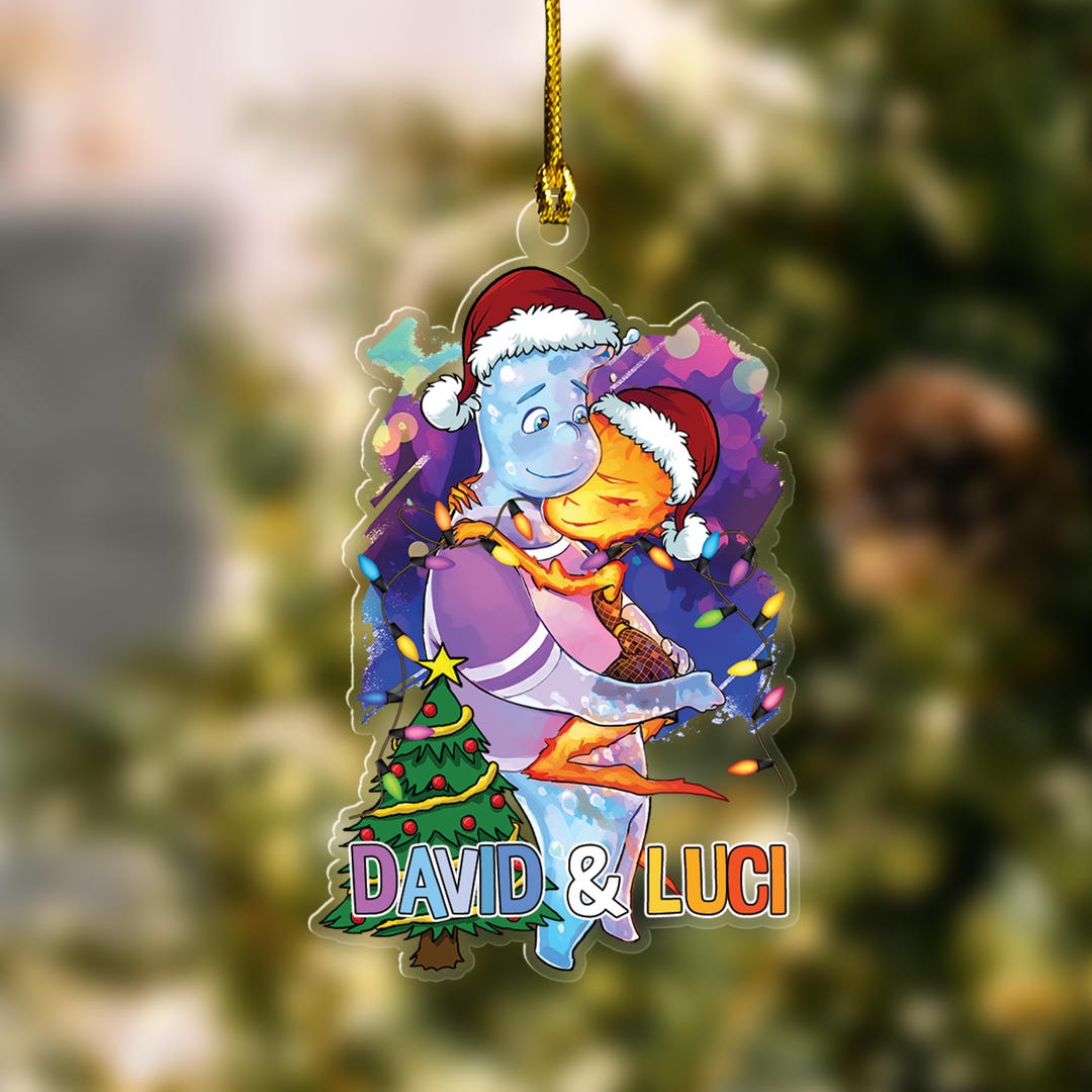Personalized Disney Elemental Ember and Wade Ornament, Disney Elemental ...