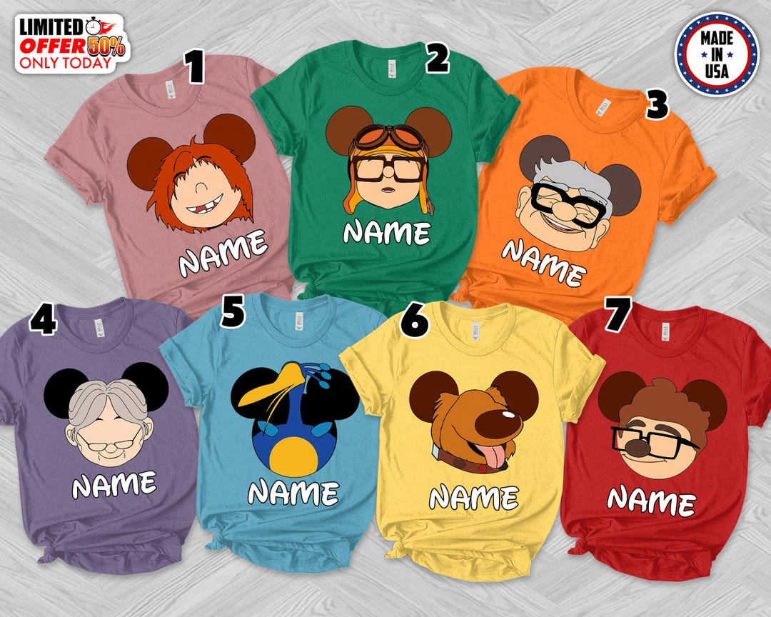 Personalized Disney up Movie Shirt, Pixar up Shirt, His Carl Her Ellie ...