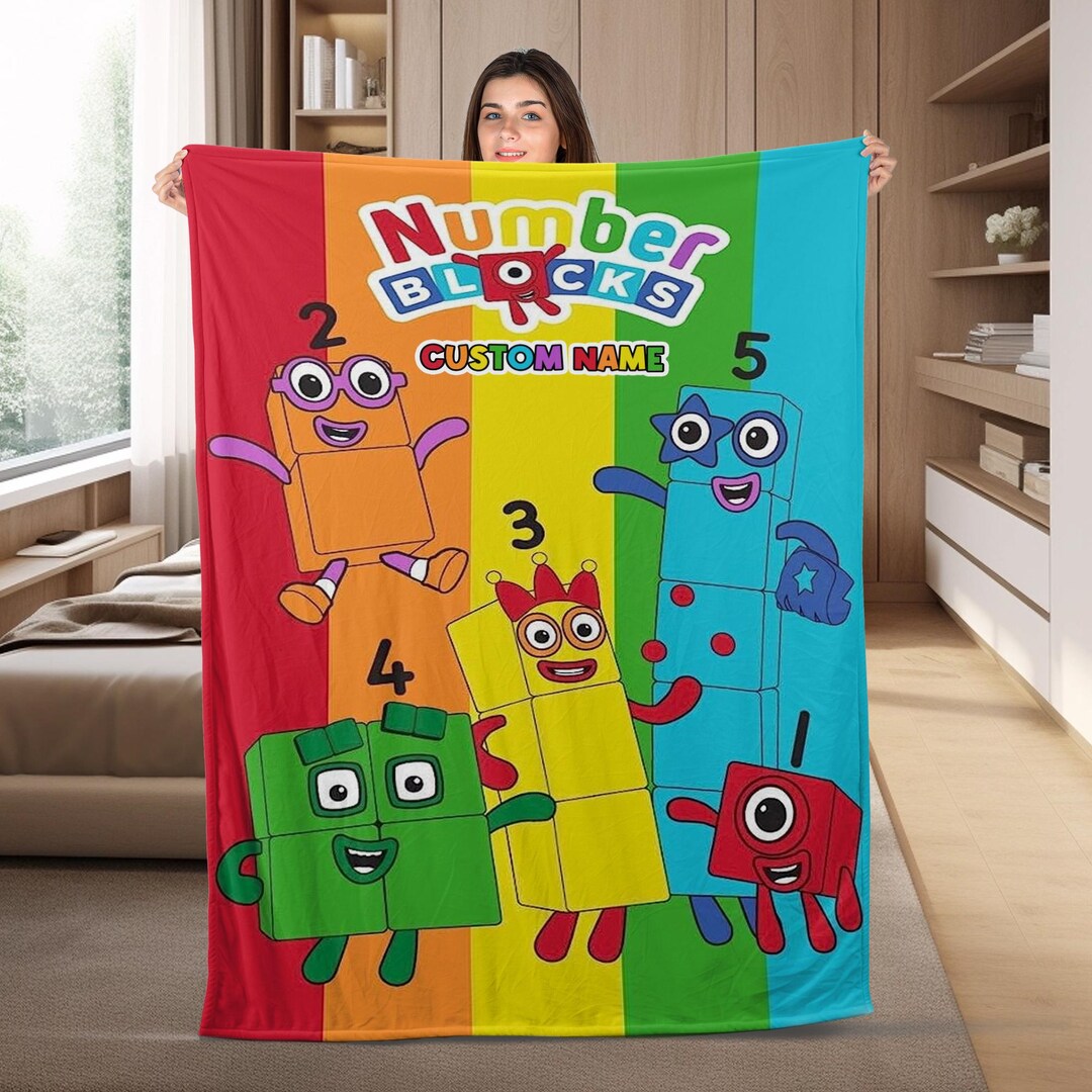 Custom Numberblocks Blanket, Numberblocks TV Bedding Blanket ...