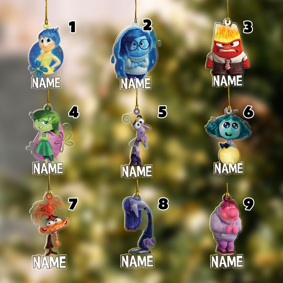 Personalized Emotional Inside Out Ornament, Inside Out 2 Movie Decor ...