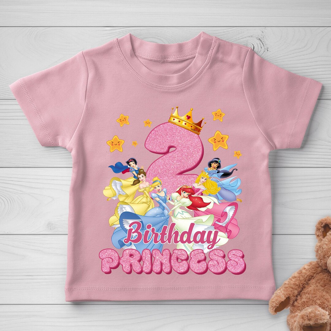Disney Princesses Birthday Shirt,disneyprincess Birthday Shirt,disney Girl's Birthday Shirt ...