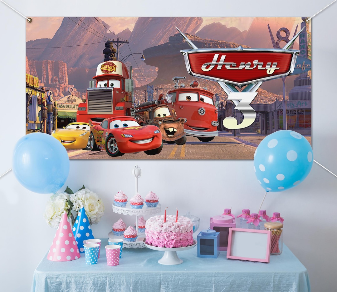 Cars Birthday Backdrop,cars Birthday Banner,cars Birthday Personalized ...