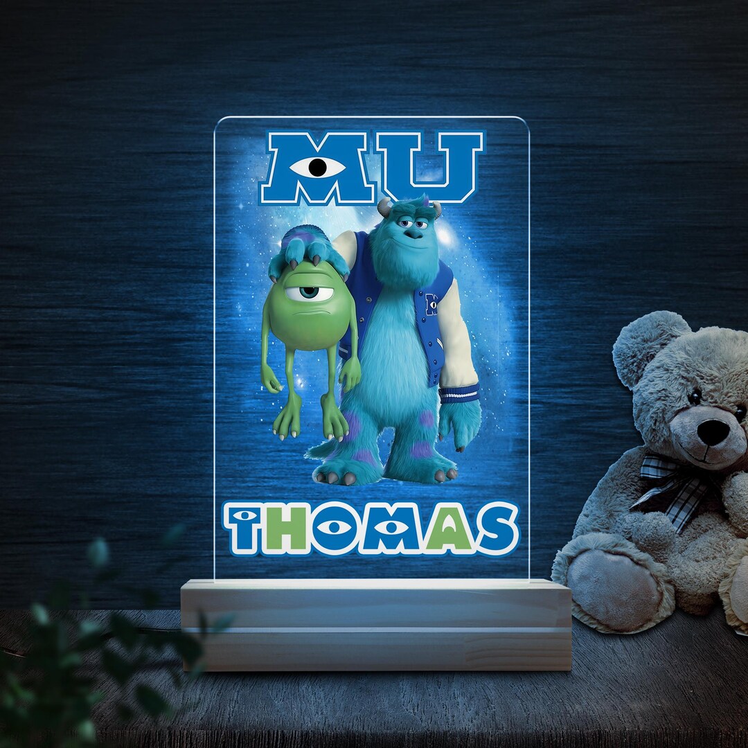 Personalized Disney Monsters Inc Night Light, Custom Monster Characters ...