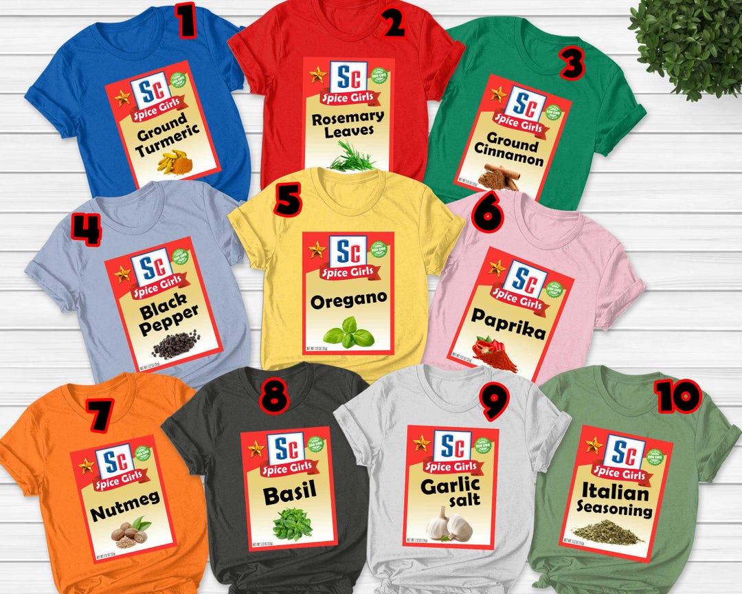 Spice Girls Group Shirts, Costumes for Friends Family Sisters Teachers ...