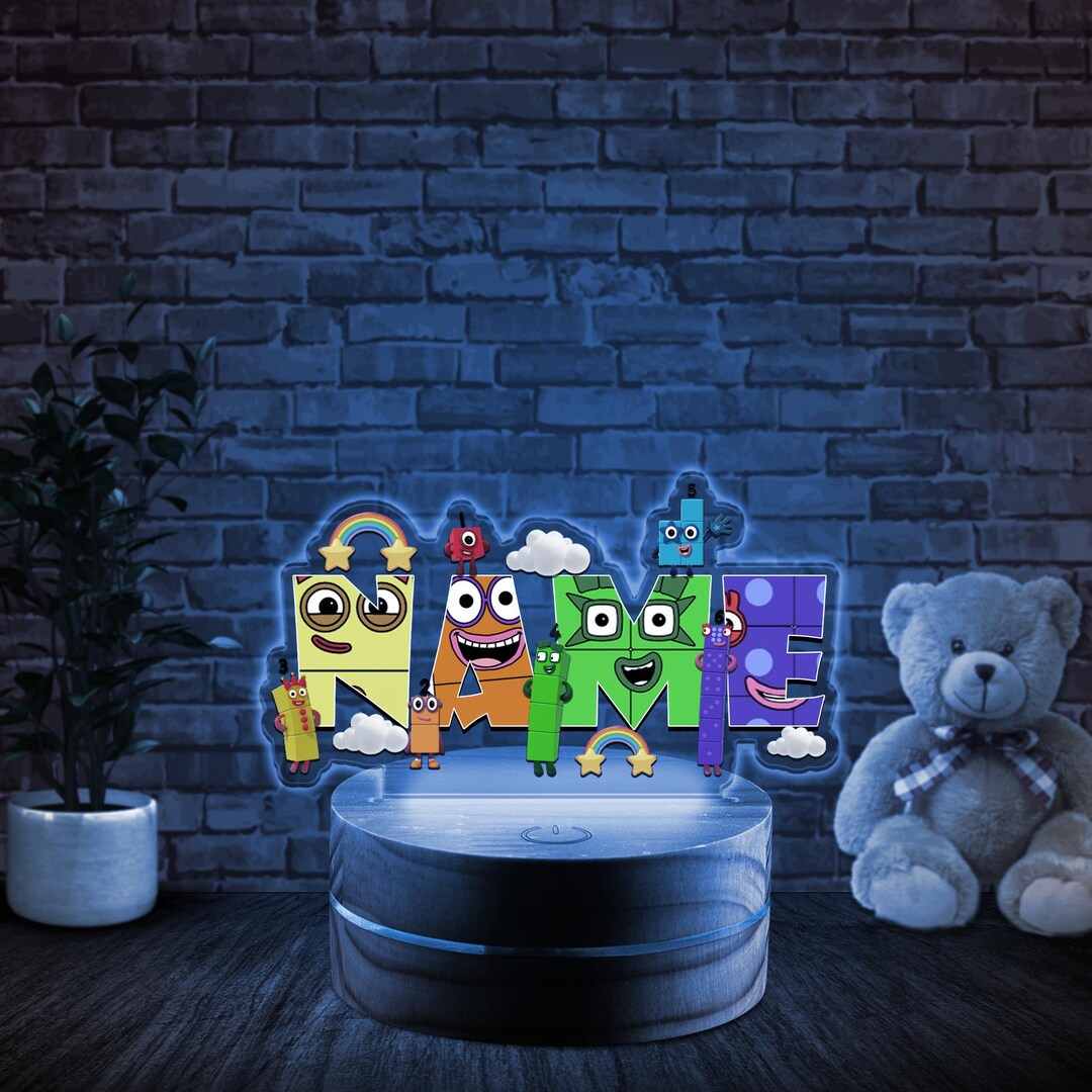 Personalized Numberblocks Night Light,custom Name Alphabet LED Table ...