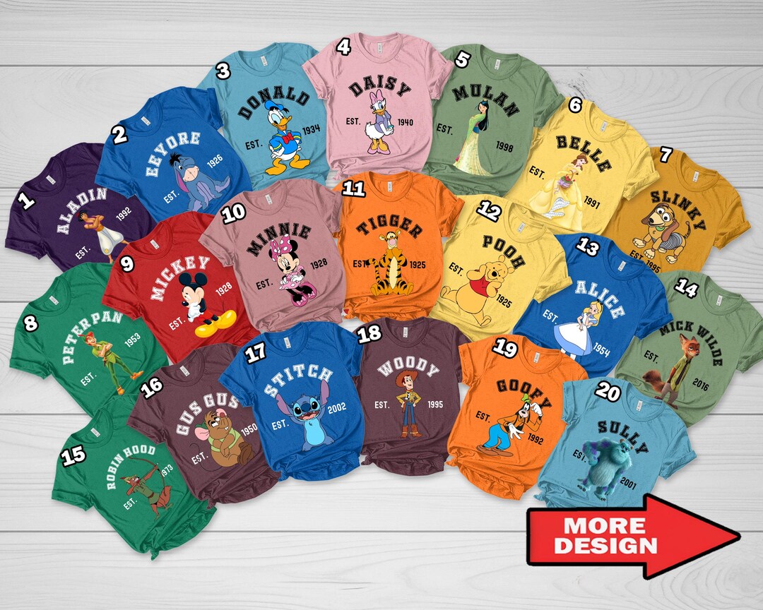 Disney Characters Shirt, Disney Character Shirt, Vintage Disney ...