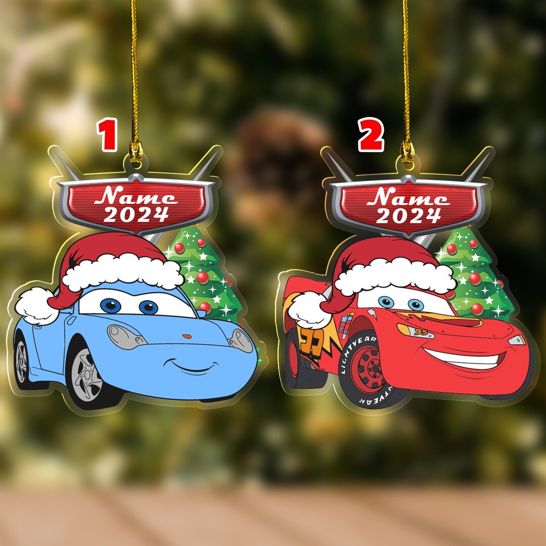 Personalized Disney Car Christmas Ornament, Disney Lightning Mcqueen ...