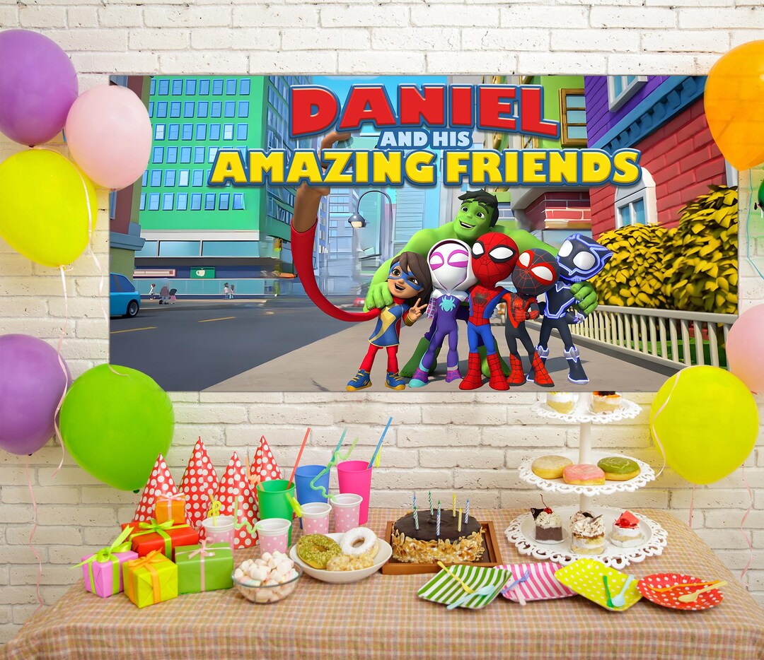 Spidey and His Amazing Friends Birthday Banner, Spidey Personalized ...