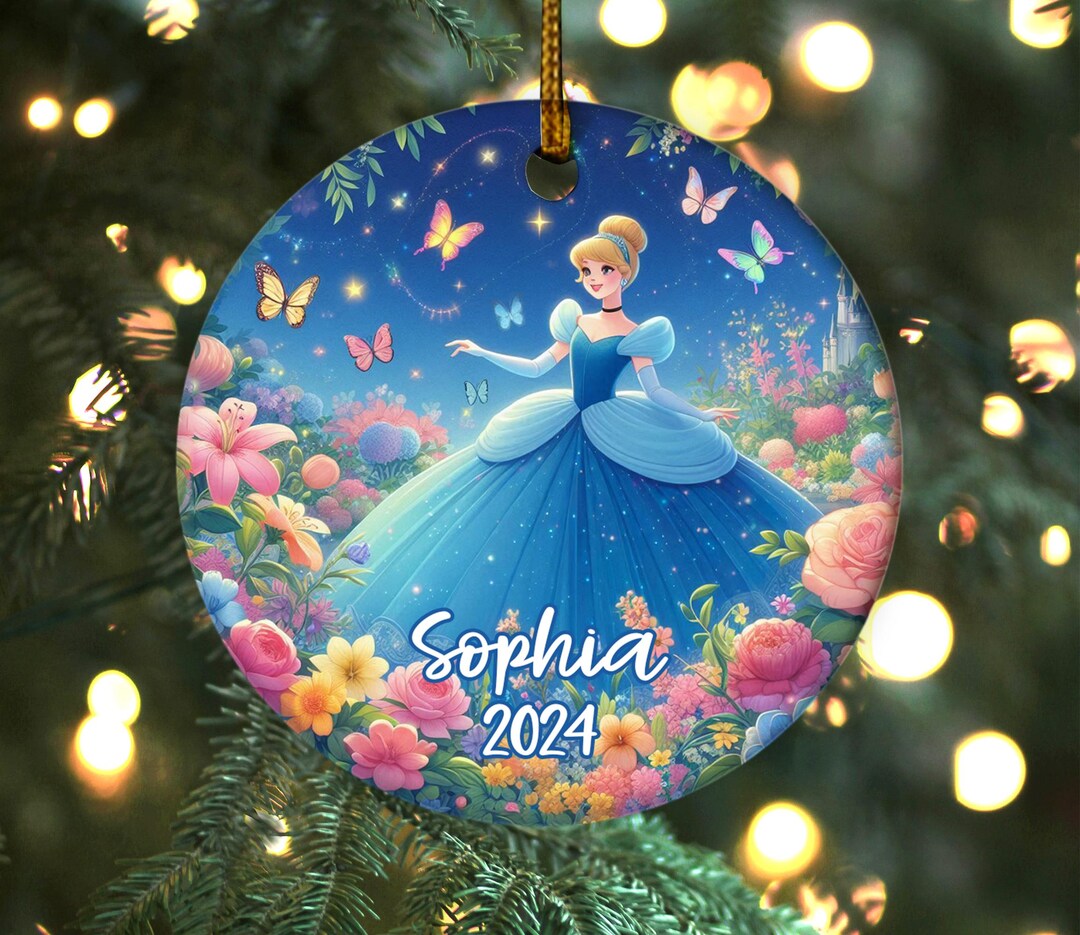 Custom Disney Princess Cinderella Ornament, Cinderella Gifts Ornaments ...
