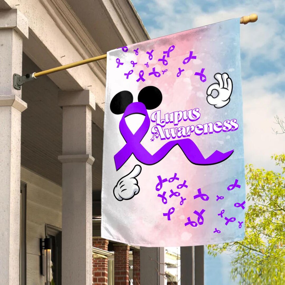Lupus Warrior Ribbon Flag, Lupus Awareness Flag, Lupus Awareness Ribbon ...