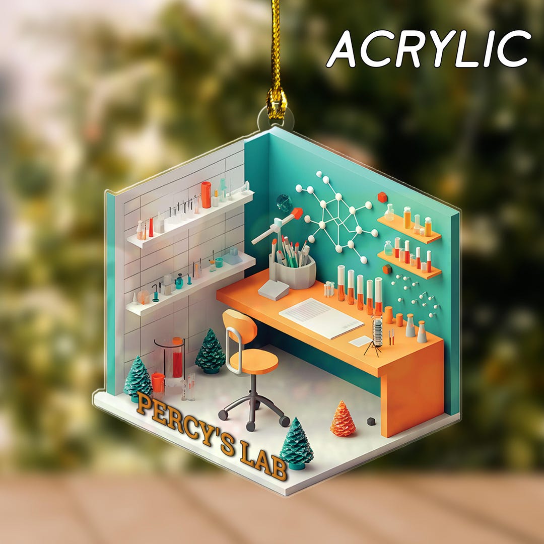 Personalized Laboratory Christmas Tree Ornament,scientist's Lab ...