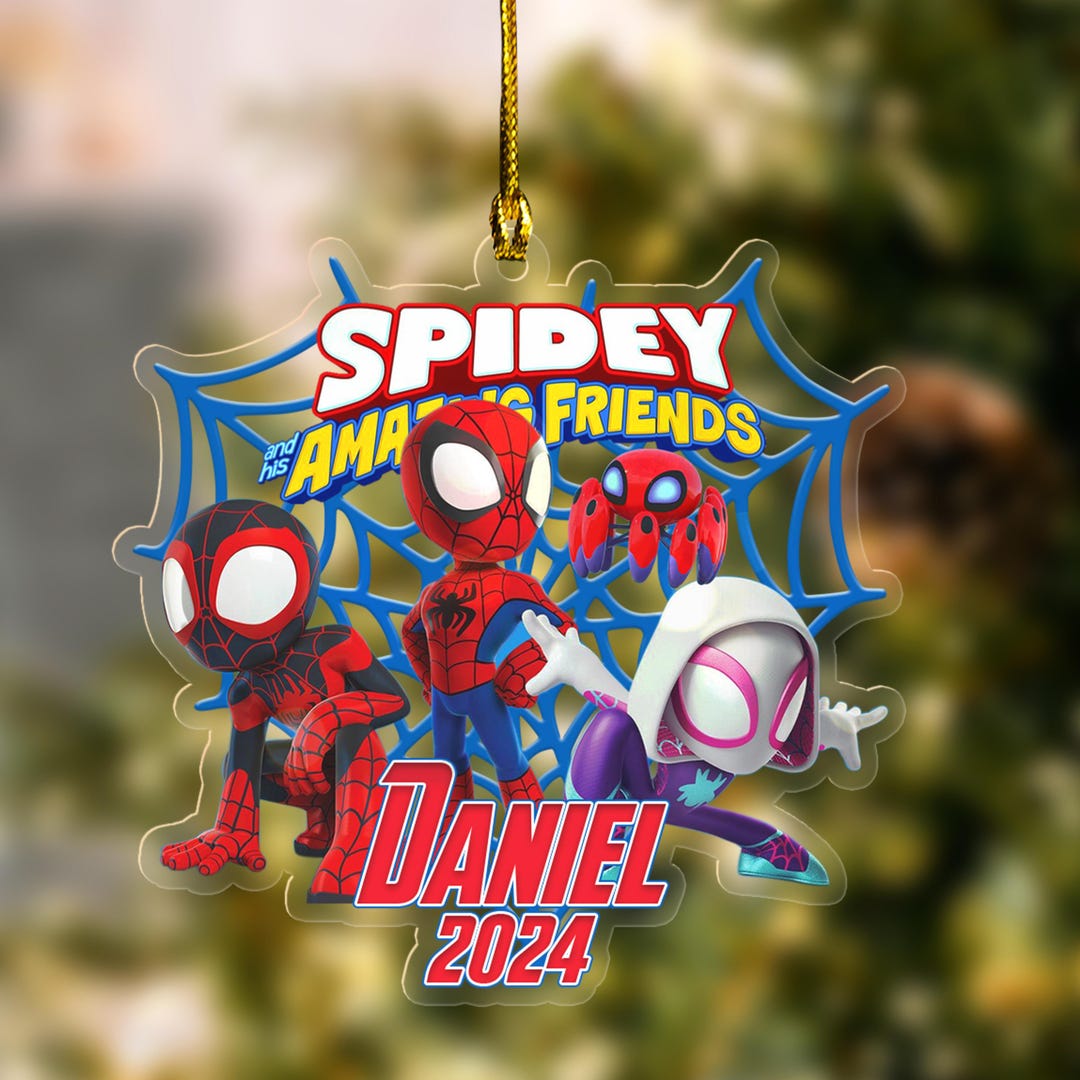 Personalized Spidey and His Amazing Friends Ornament, Custom Name ...