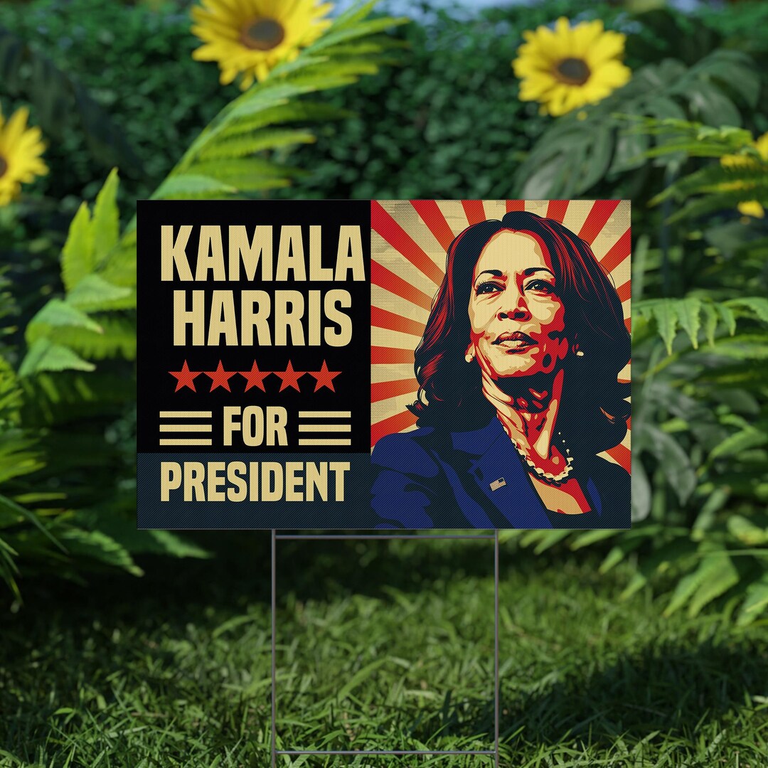 Kamala Harris for President Yard Sign, Kamala Harris 2024 Sign, Harris ...