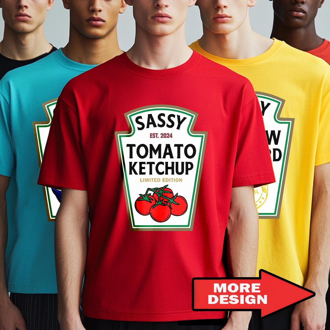 Group Condiments Shirt, Matching Condiment Costume Shirt, Ketchup and ...