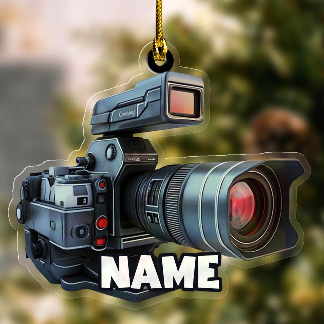 Personalized Professional Video Camera Ornament, 2D Flat Camera ...