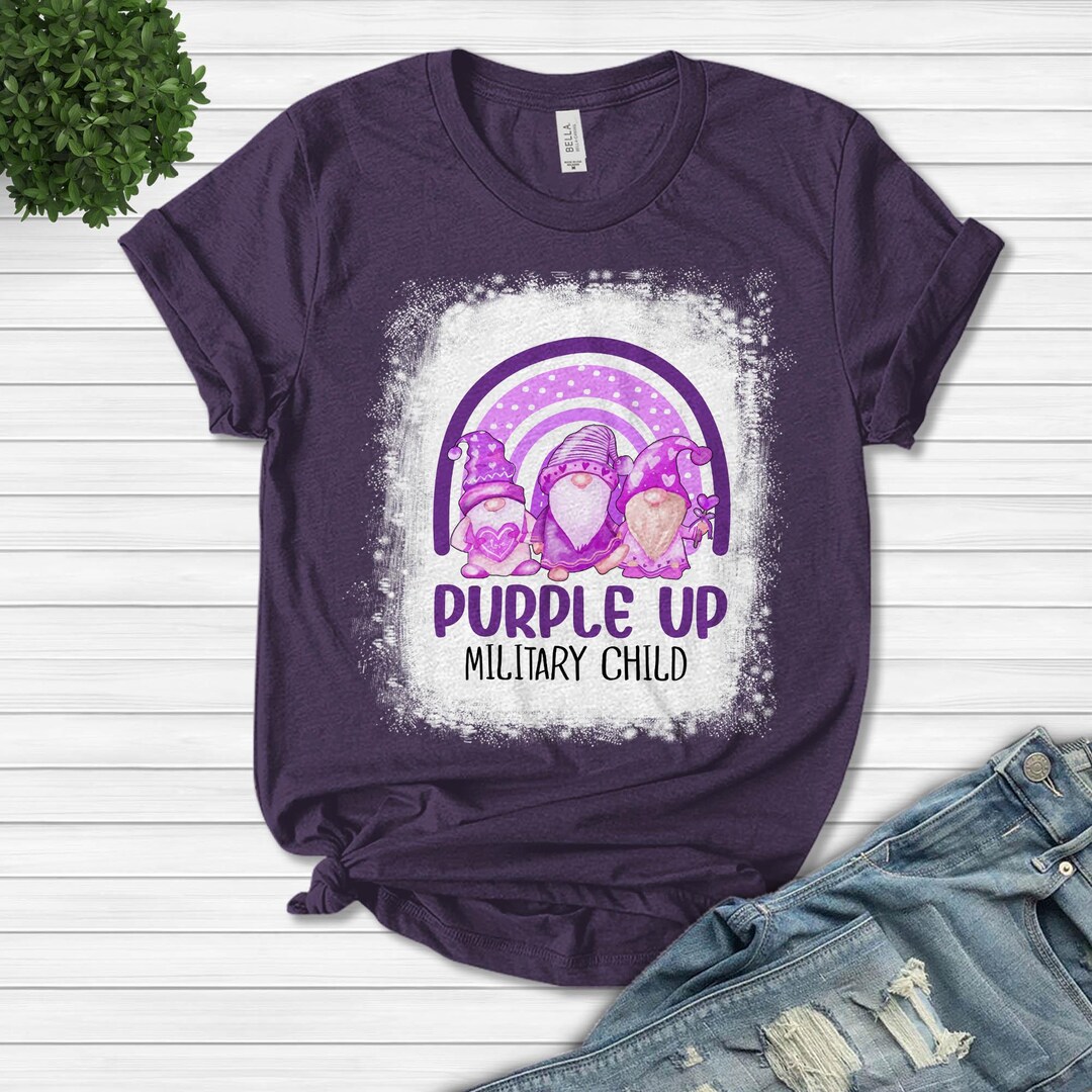 Purple up for Military Kids, Leopard Rainbow Military Children Month ...