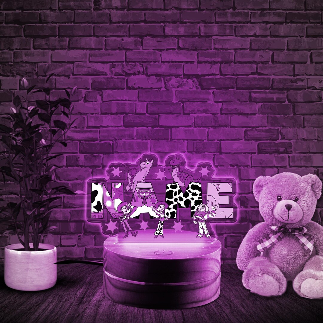 Personalized Disney Toy Story Night Light, Nursery Decor for Baby ...