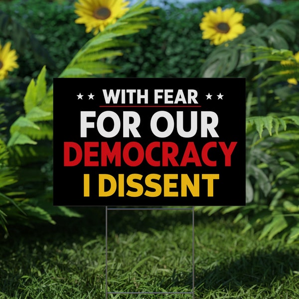 I Dissent Yard Signs - Etsy