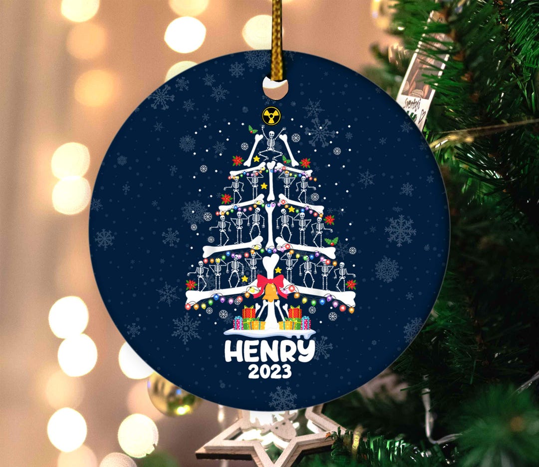 Radiology Christmas Ornament, Skeleton Christmas Tree Decor, Xray Tech ...