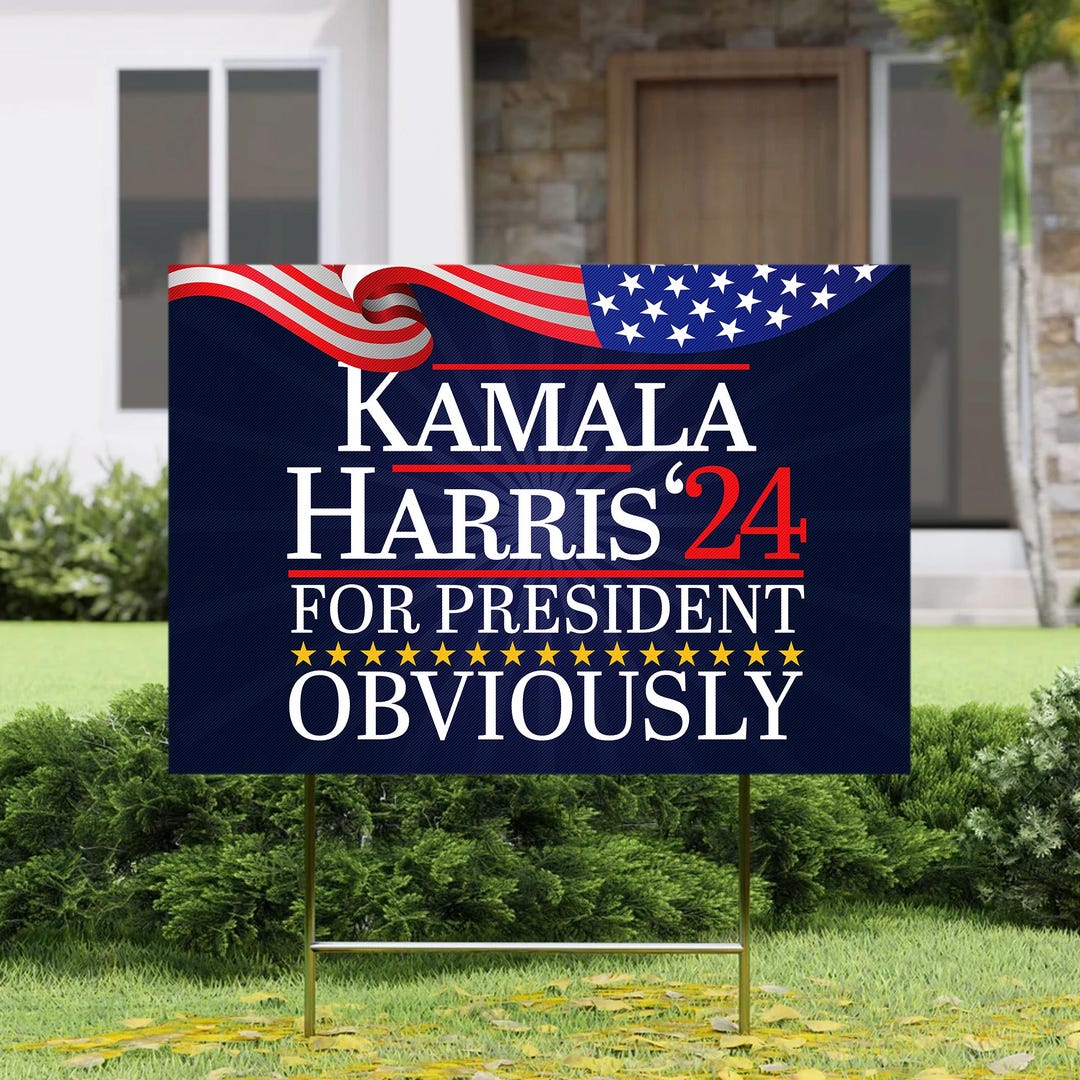 Kamala Harris for President 2024 Yard Sign, Kamala Harris Let's Finish ...