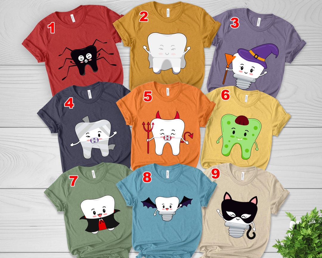 Halloween Teeth Shirt, Dental Halloween Shirts, Matching Halloween ...