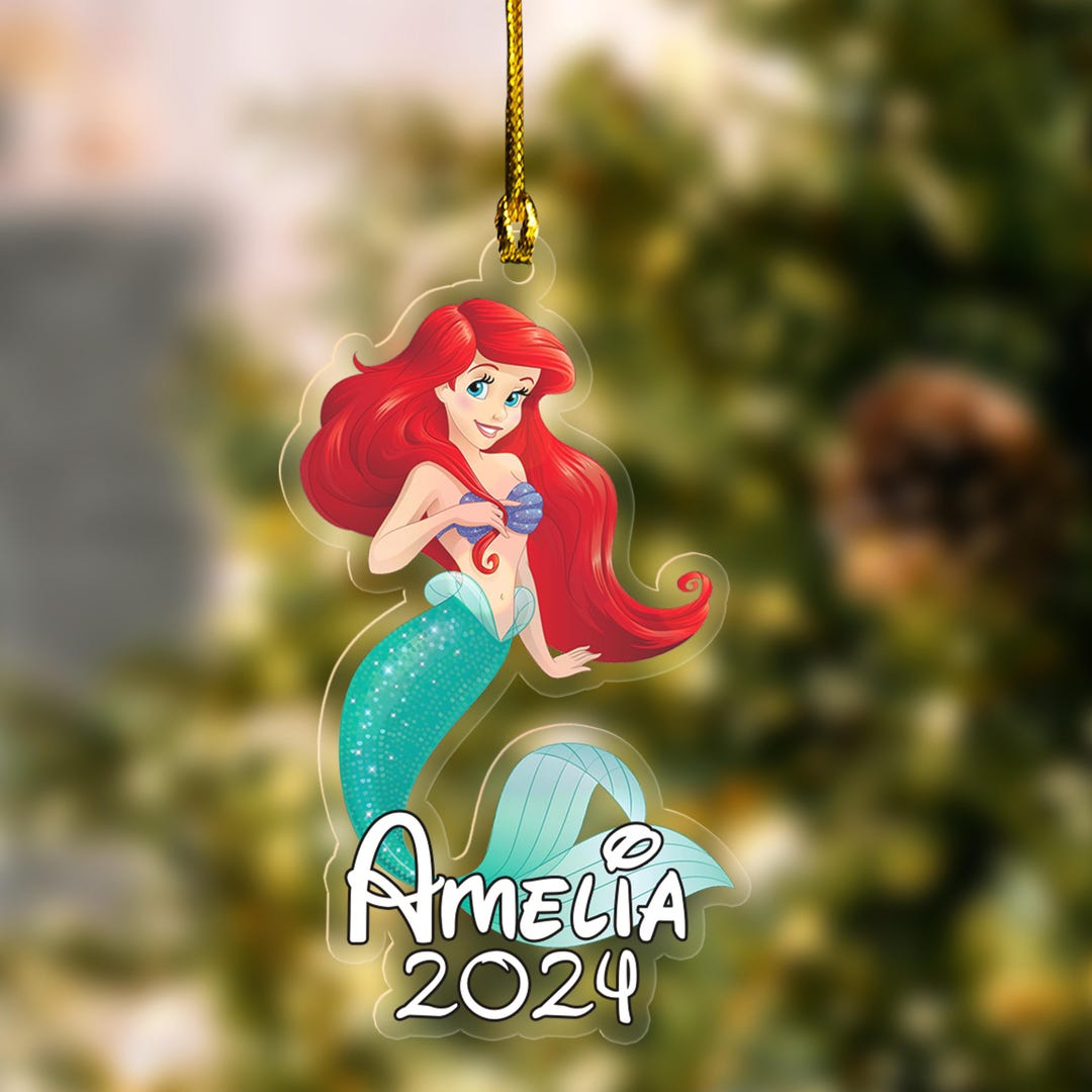 Personalized Disney the Little Mermaid Christmas Ornament, Custom ...